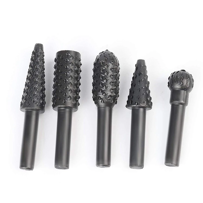 10Pcs Woodworking Rotary Rasp Burr Set Carving File Rasp 14 inch 6Mm ...