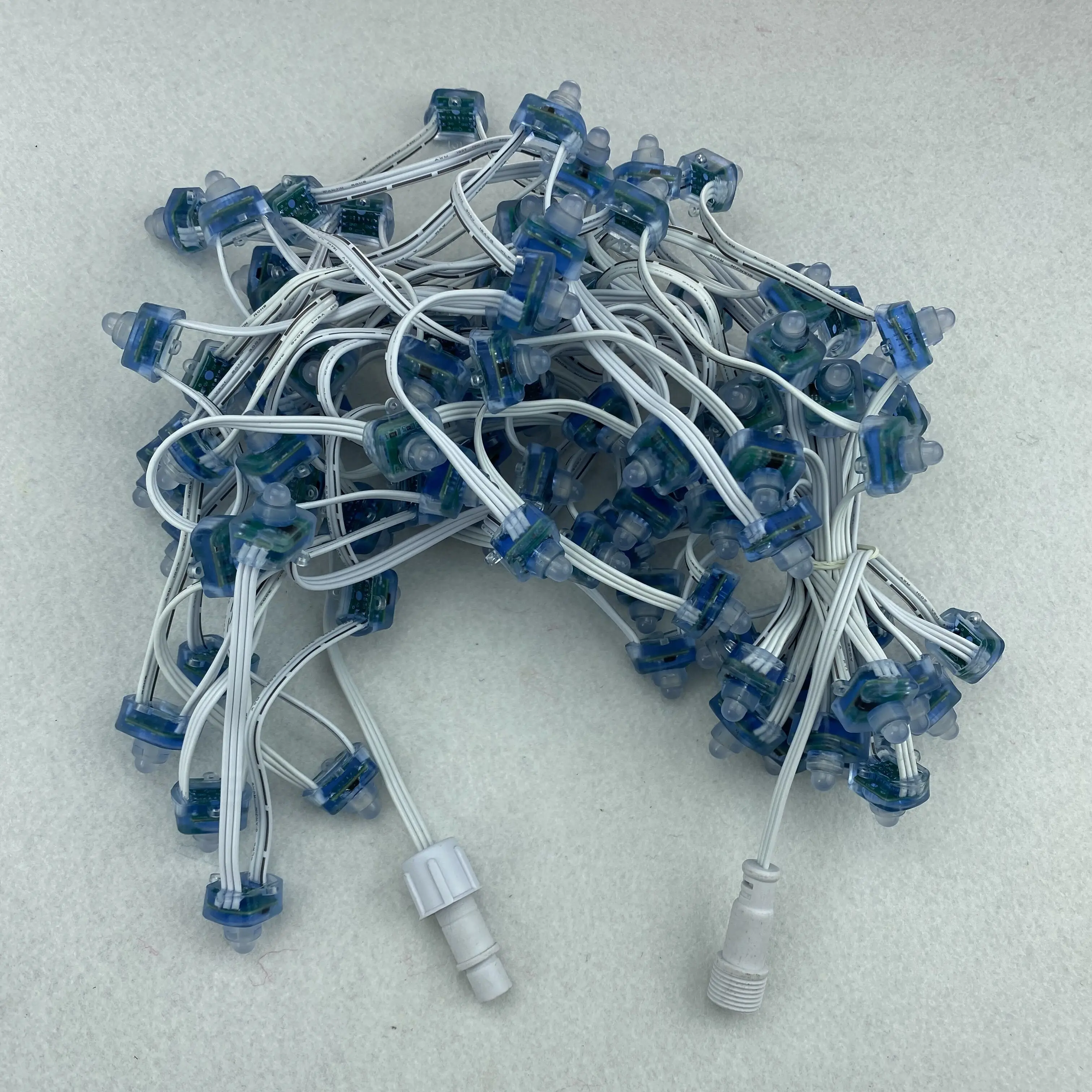 Regulated DC12V/18AWG WHITE wire/WS2811 LED pixel string,addressable ...