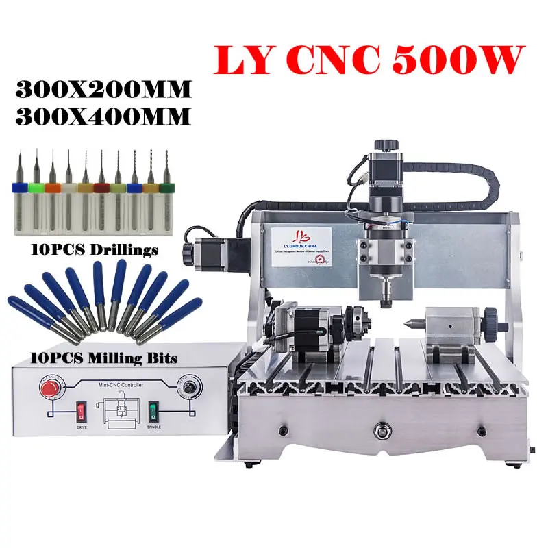 Mini Cnc 3020 Bal Schroef 4 Axis Router 3040 Upgrade Kit 500W Hout ...