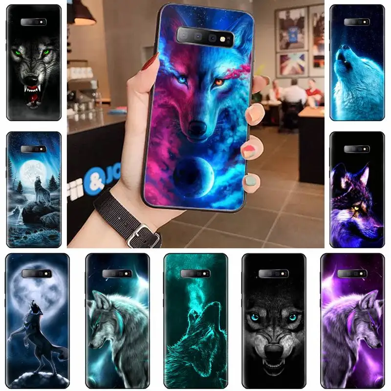 Lobo bling horror caso de telefone para samsung galaxy s5 s6 s7 s8 s9 ...
