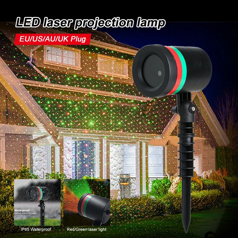 Red&Green Laser Projector Light Moving Full Sky Star Christmas Xmas ...