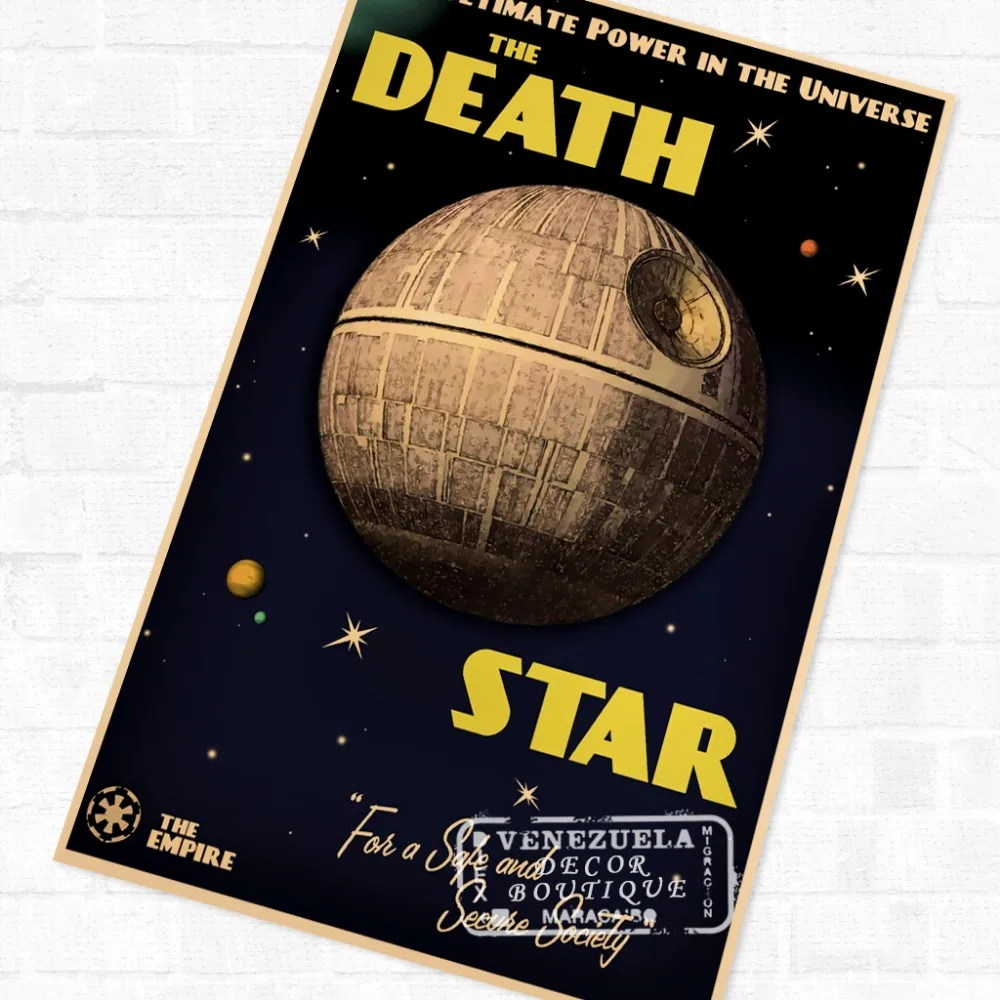 Sci Fi Movie Collection the Death Star Poster Retro Decorative DIY Wall ...