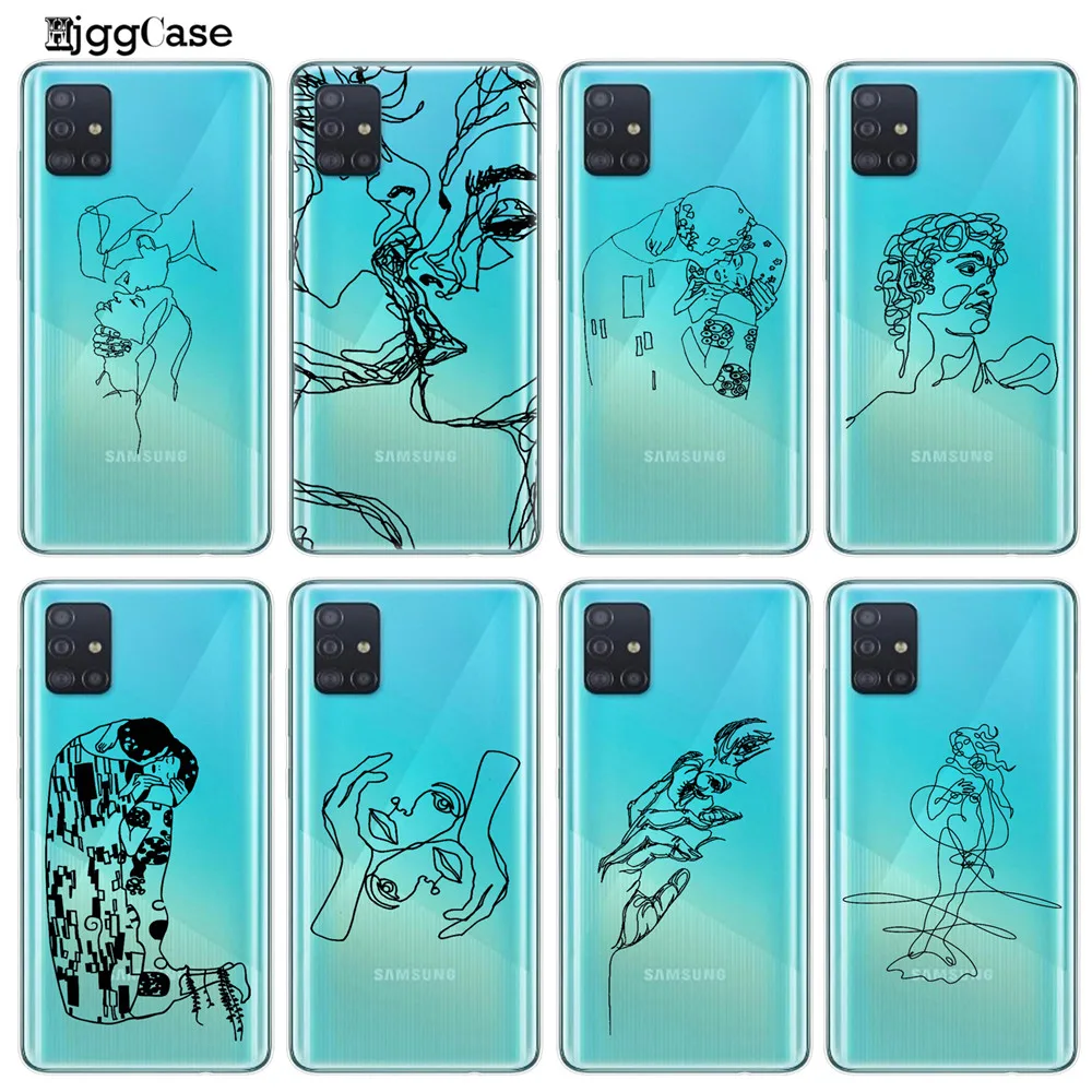 Kiss More Often Line Drawing Soft Case For Samsung A51 A71 A10 A20 A30 ...