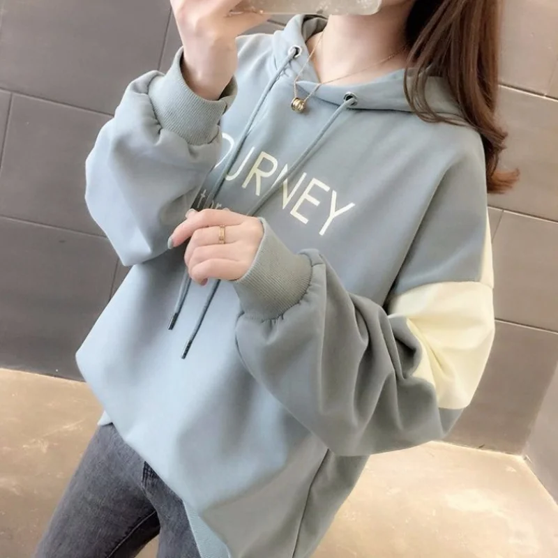 Top con capucha y costuras para mujer, ropa de otoño|Sudaderas con ...