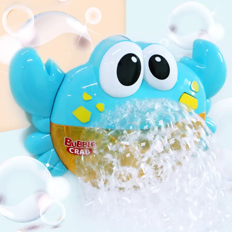 Crab Bubble Machine Toys Cartoon Baby Bath Shower Toy Music Automatic ...