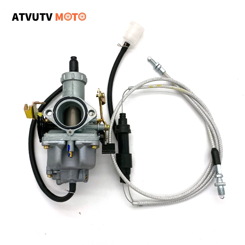 PZ30 30mm Carburetor With Accelerating Pump with Cable Choke Carb + Dual throttle cable For ATV ...