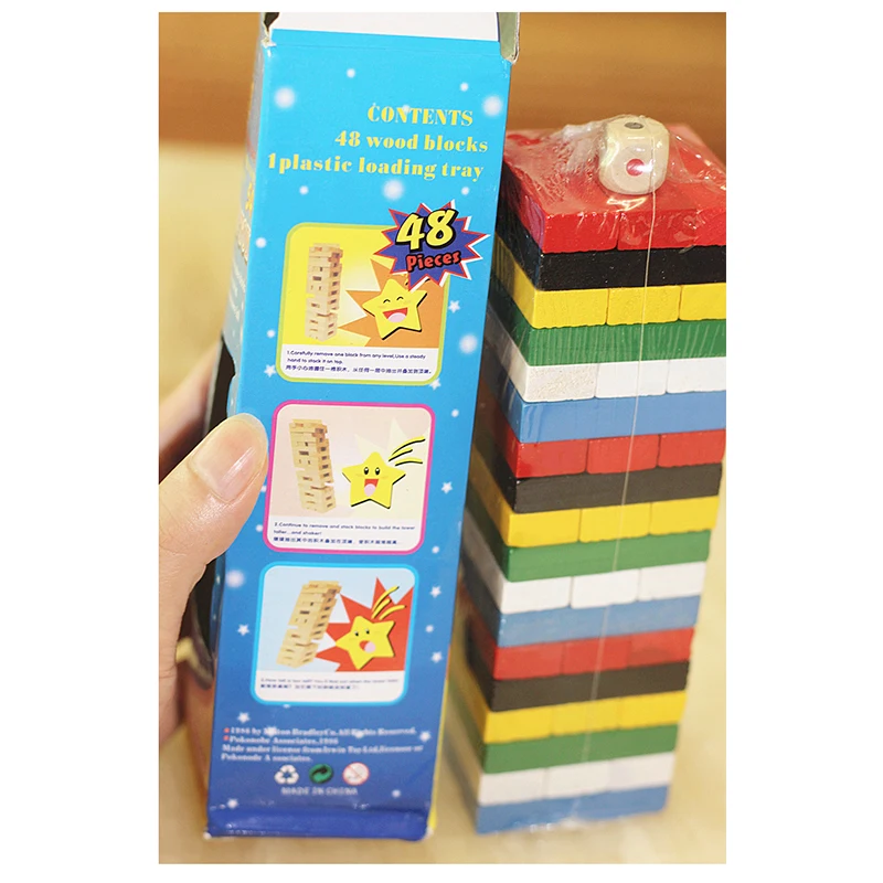 Rainbow Wooden Mini Jenga Blocks (48 Pieces/Set) - Queerks™
