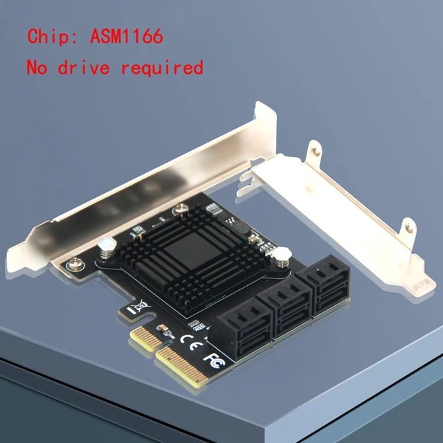 Marvell 88SE9215 chip 6 ports SATA 3.0 to PCIe expansion Card PCI ...