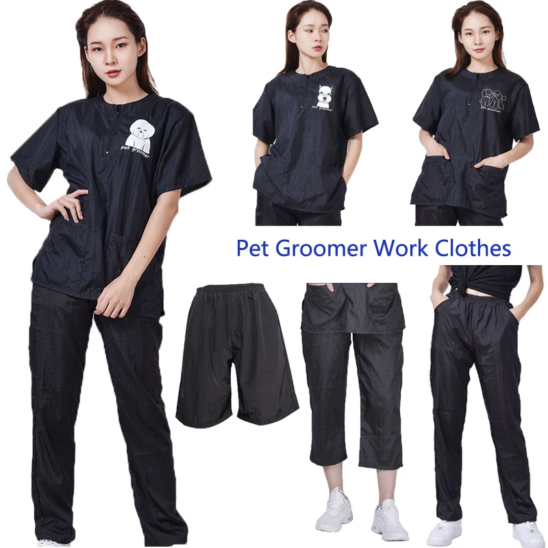 Men-And-Women-Pet-Shop-Cosmetology-Uniforms-Waterproof-Work-Clothes ...