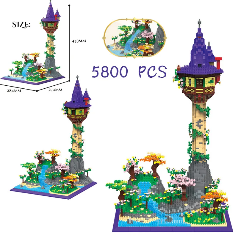 Disney-New-5800PCS-Rapunzel-Tower-Castle-Model-Creative-DIY-Building ...