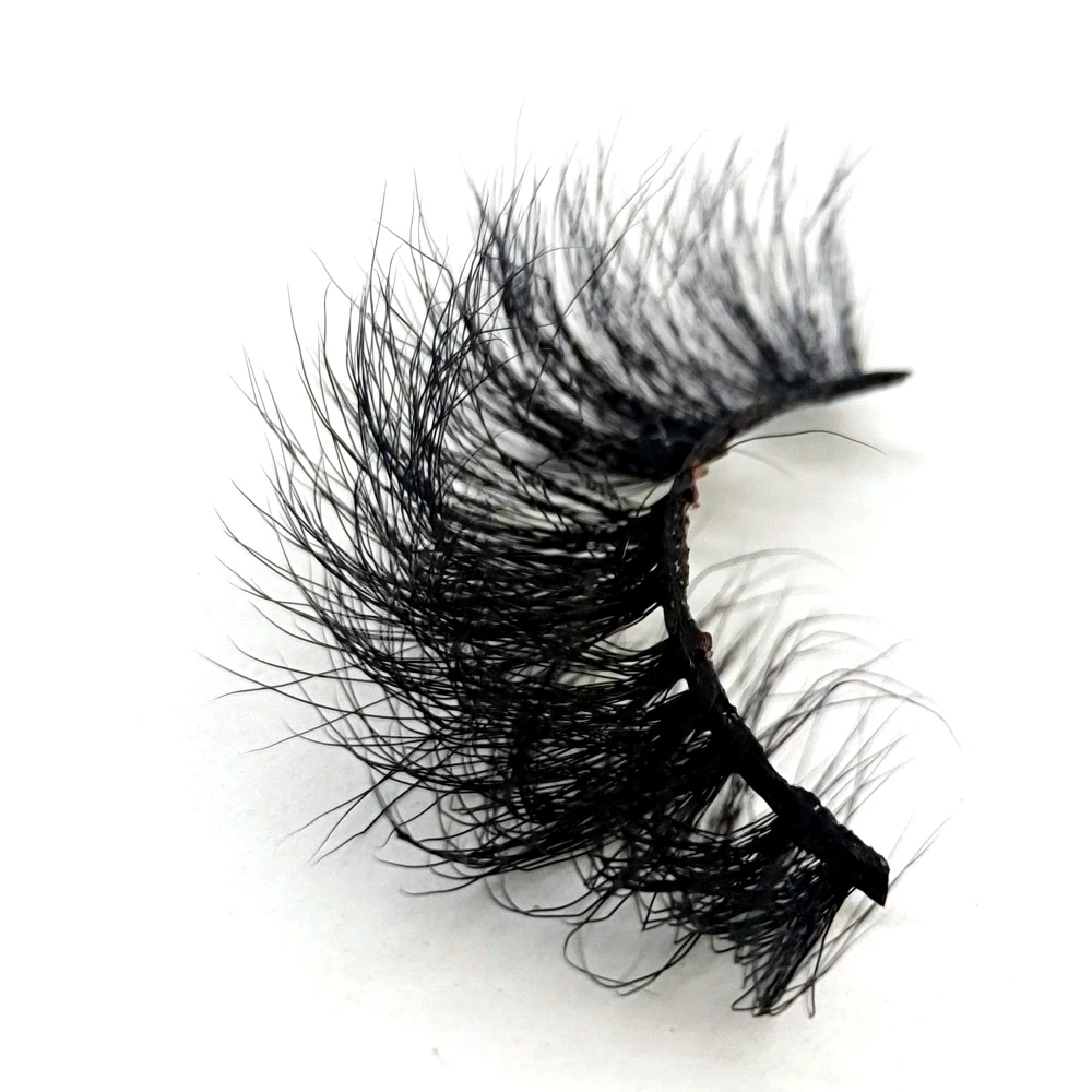 New 1pair Mink Eyelashes 25mm Lashes Fluffy Messy 3d False Eyelashes ...