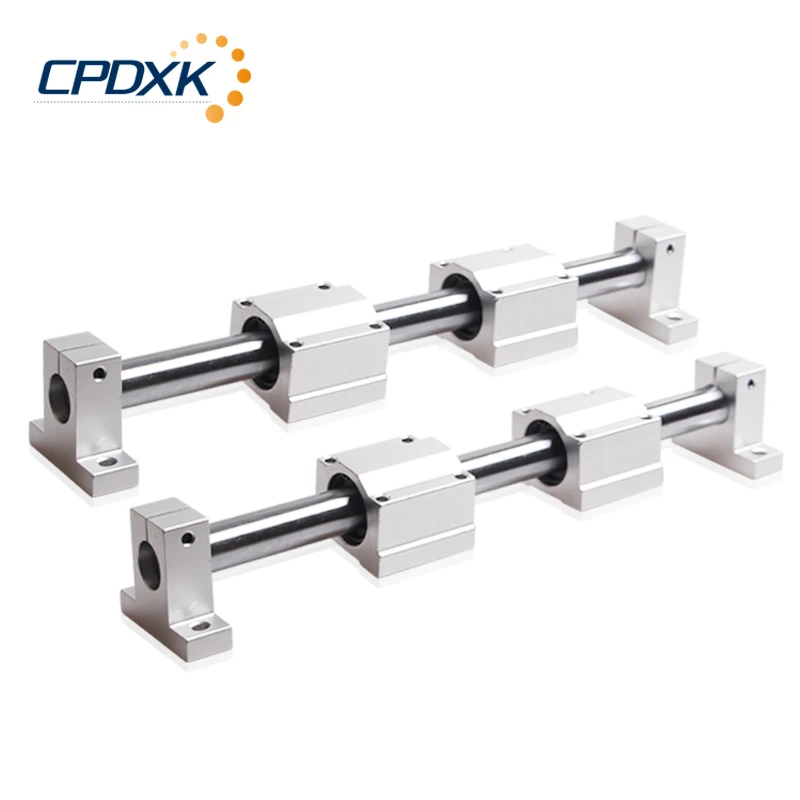 Round Linear Rail 12mm Linear Shaft 400mm Linear Bearing Housing ...