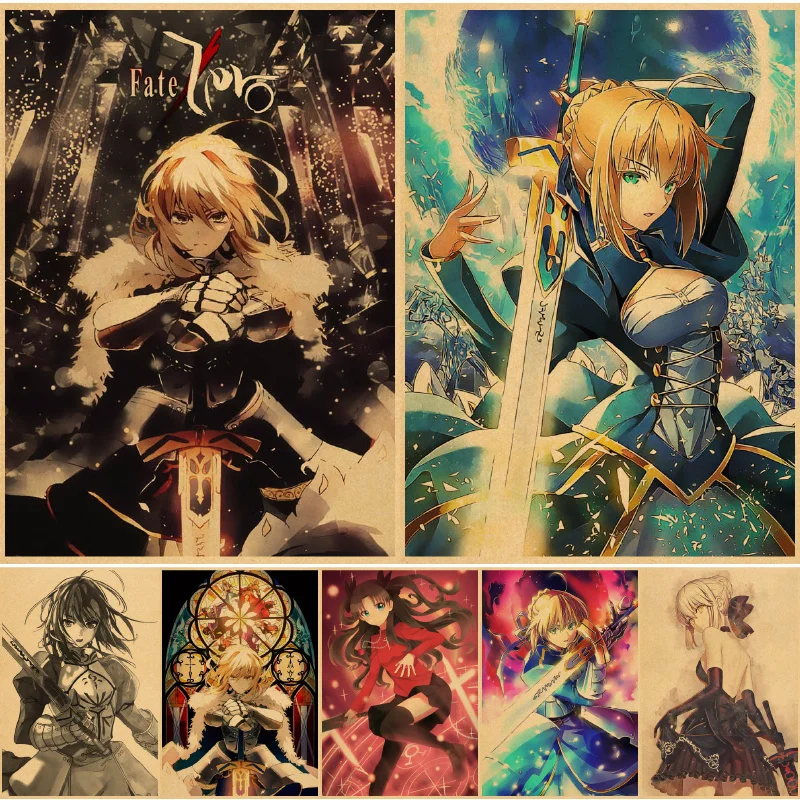 Japanese-Anime-Fate-Stay-Night-Posters-Kawaii-Fgo-Cartoon-Fate-Zero ...