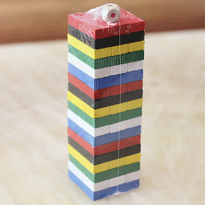 Rainbow Wooden Mini Jenga Blocks (48 Pieces/Set) - Queerks™
