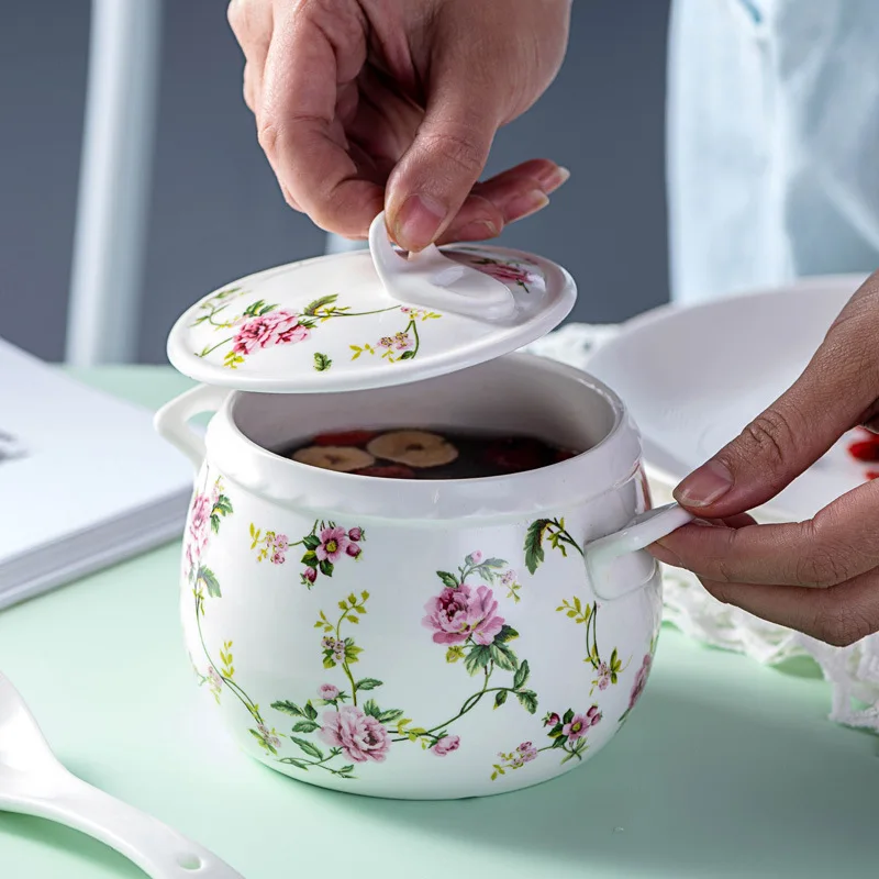 Marmites et soupières,Tasse à ragoût en porcelaine tasse à soupe ...