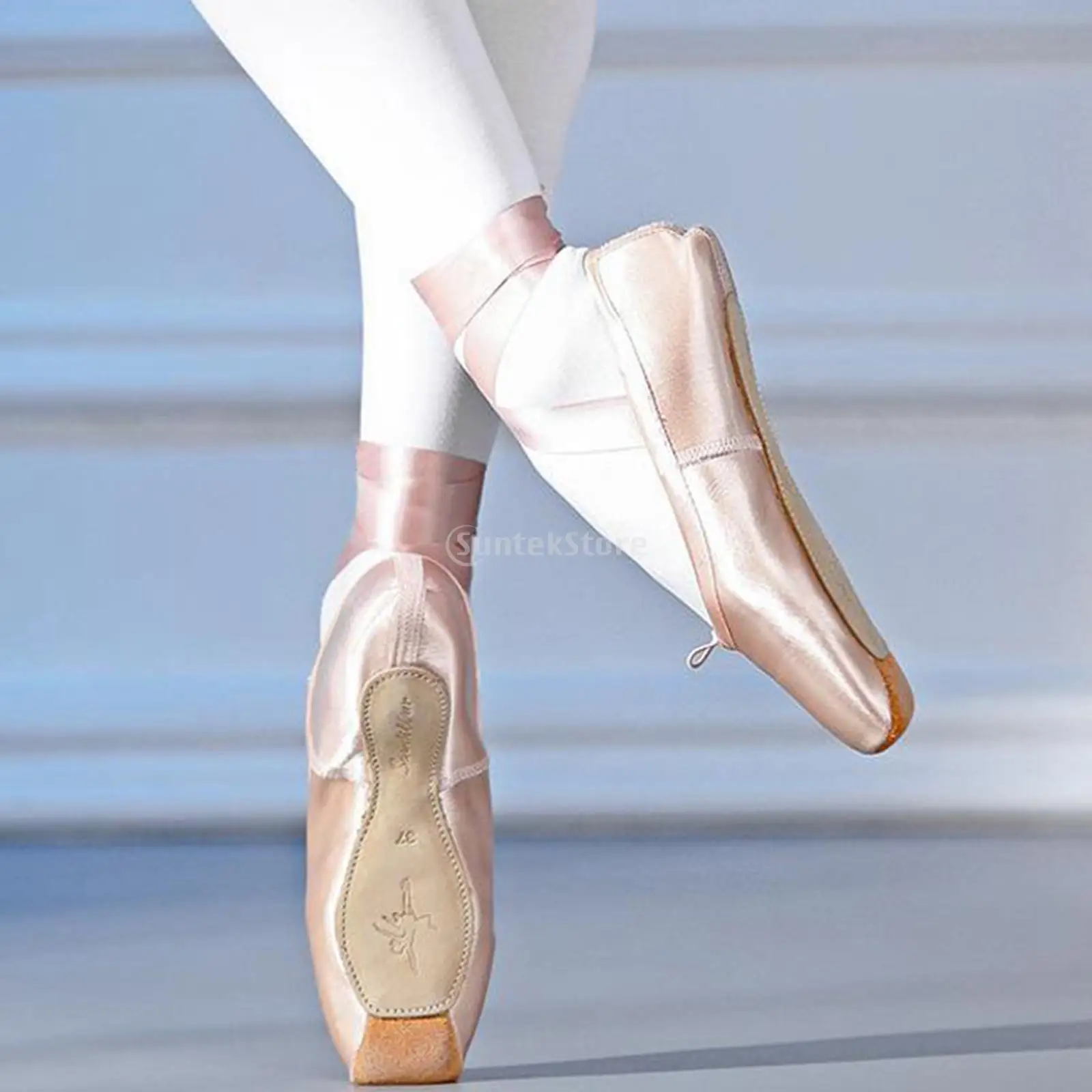 Girls Ballet Pointe Shoes Professional Ballerina Practise Soft Satin ...