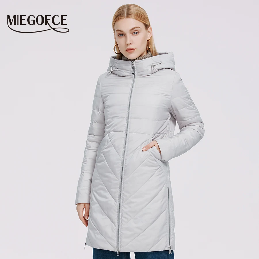 Miegofce 2021 Collection Women Coat Windproof Womens Jacket Reversible ...