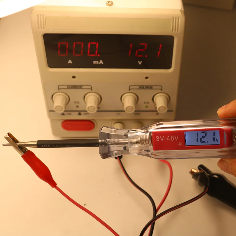 Universal 3-48V Digital Power Probe Multi Function Fuse Line Battery ...
