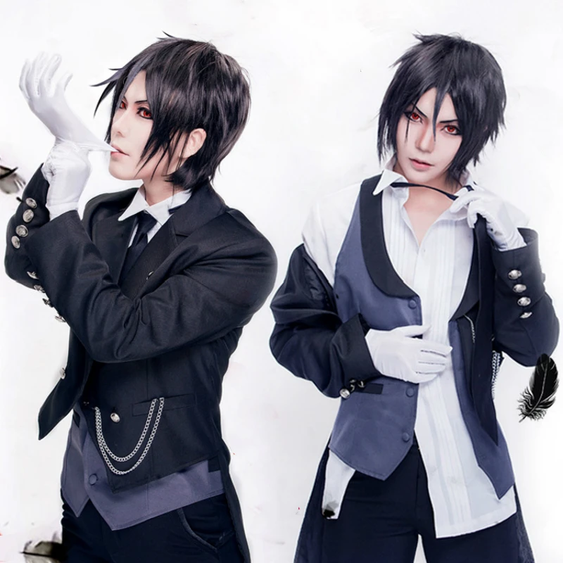 New Anime Black Butler Cosplay Costume Sebastian Michaelis Cosplay ...