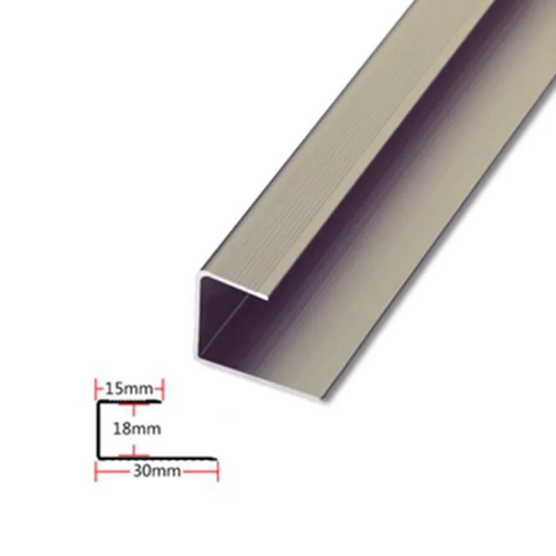 1pcs 18mm*1000mm Ugin color U-shaped aluminum alloy decorative lines ...