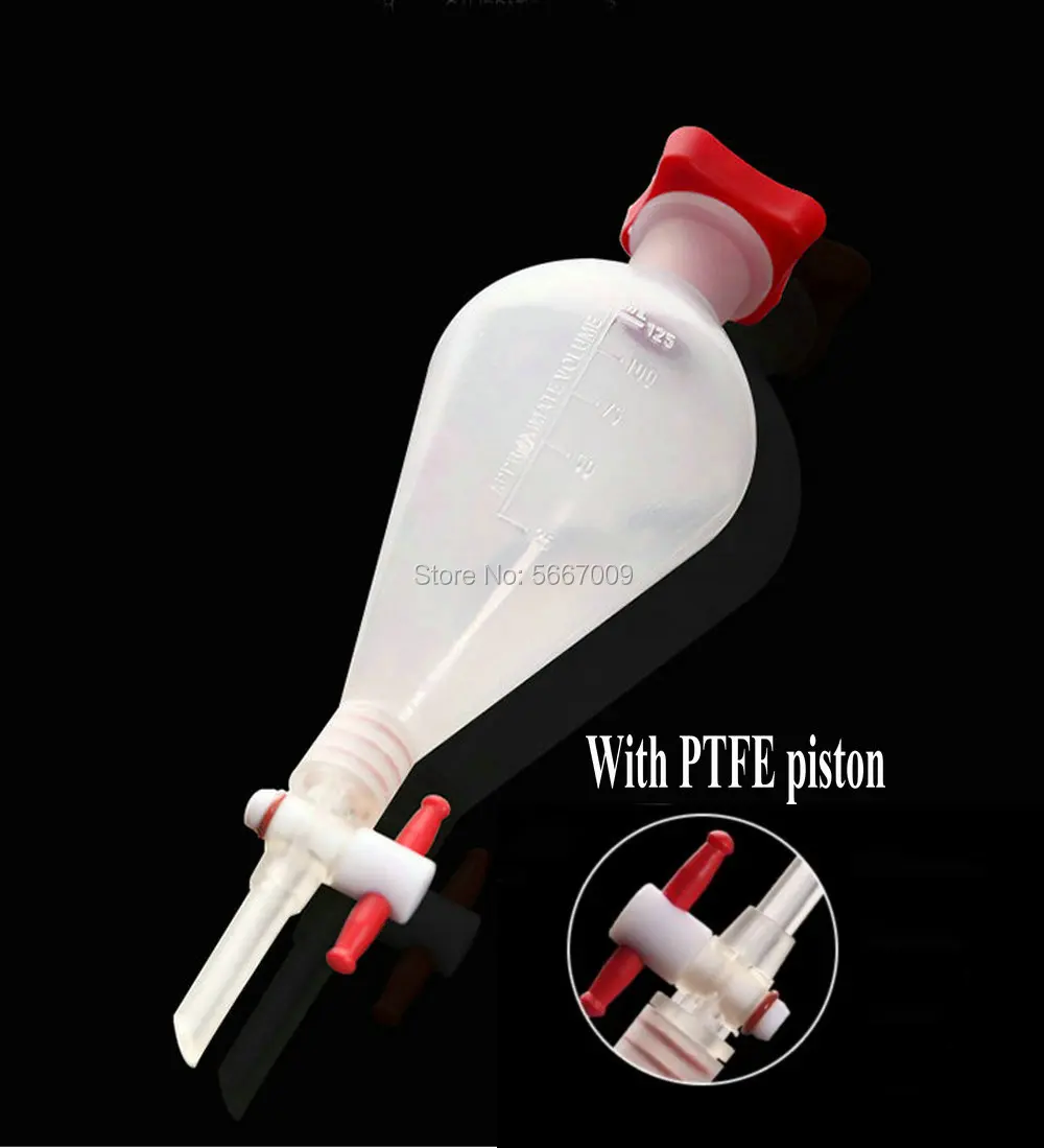 1pc Lab 125ml 250ml 500ml 1000ml Pear-shaped Plastic Separatory Pp ...