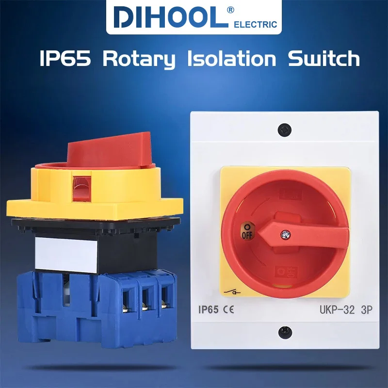 IP65-Padlock-Rotary-isolator-Cam-Switch-20A-OFF-ON-0-1-4-Poles-8 ...