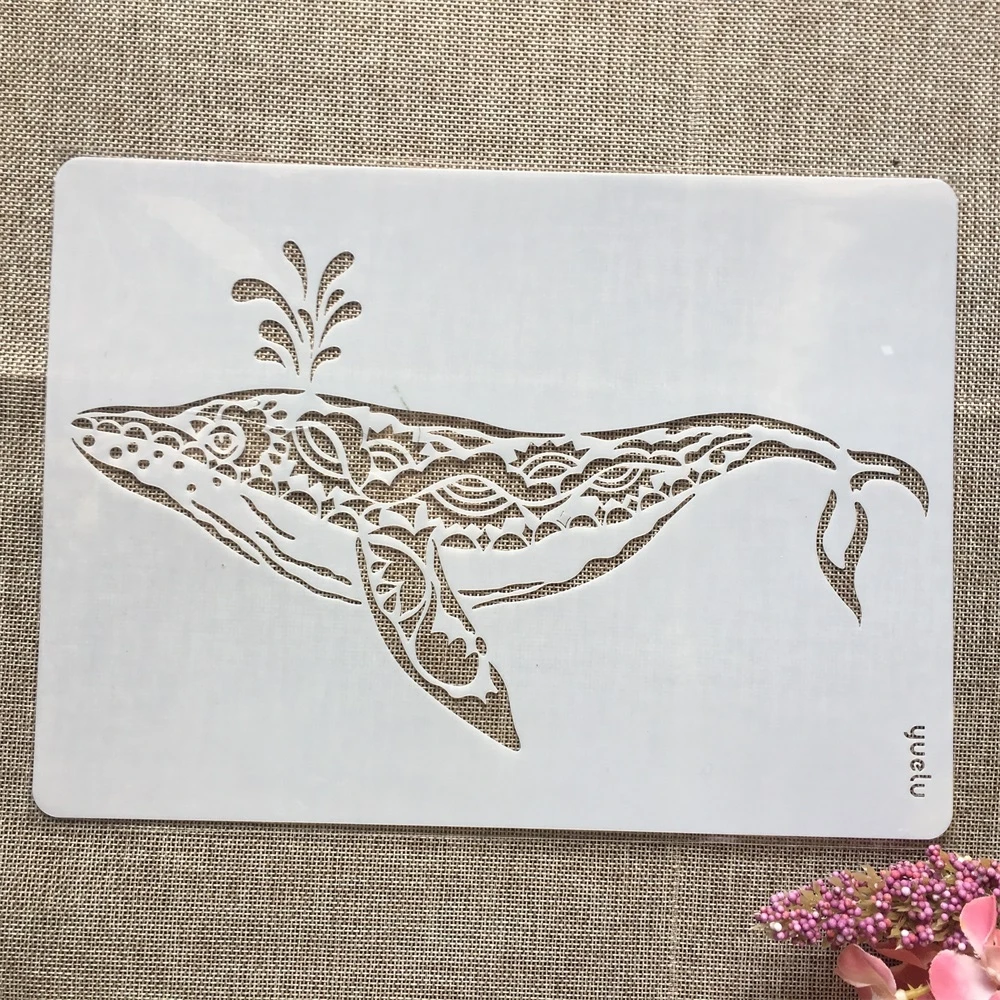 A4-29X21Cm-Hand-Tekenen-Walvis-Waternevel-Diy-Gelaagdheid-Stencils ...