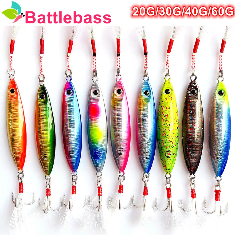 2021 NEW Saltwater Jigging Metal Fishing Lure Laser Body Sinking Bait ...