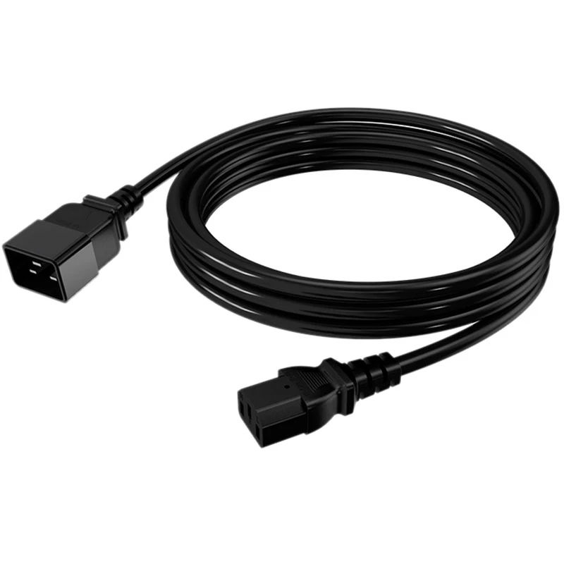 PC Power Extension Cable C13 to C14 Cable Length 2M IEC UPS 3X1.5 ...