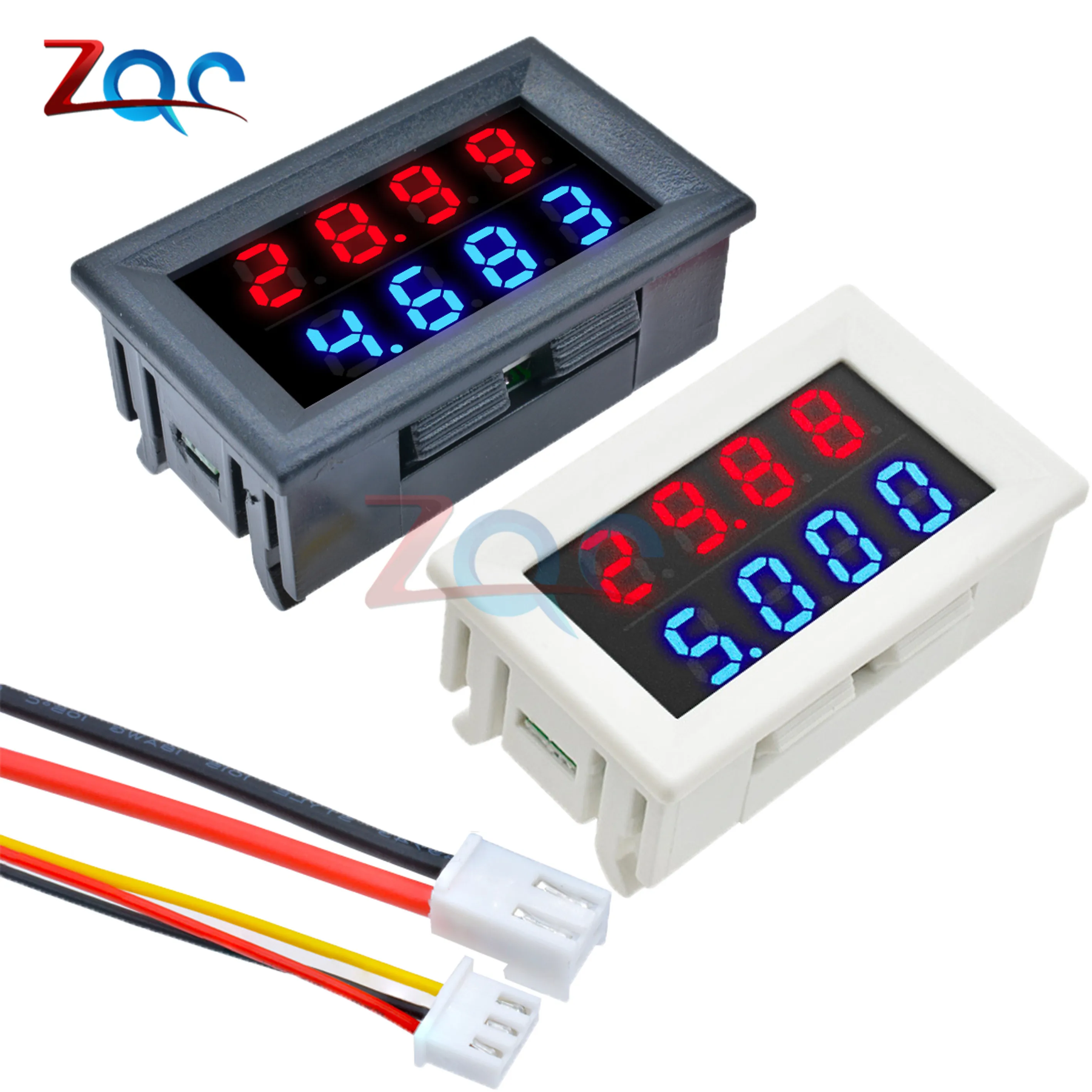 Mini DC 4 Bits Dual Digital Voltmeter Ammeter DC 200V 10A Voltage Current Volt Amp Monitor Meter ...