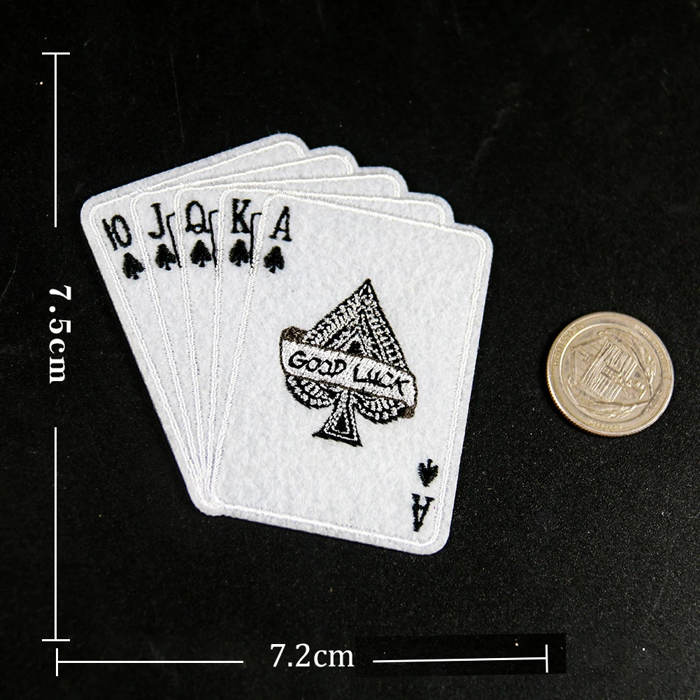 Embroidered Patch Playing Cards | Playing Card Iron Patch | Iron ...