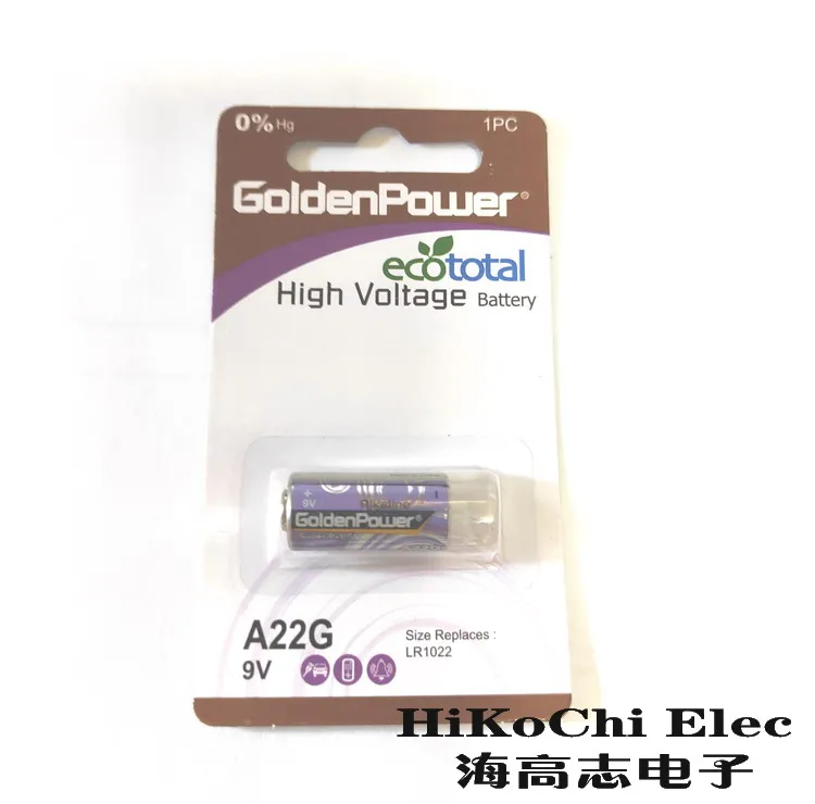Goldenpower A22g Lr1022 10220 1/2aaa 9v A22gbc1 Alkaline Batteries ...