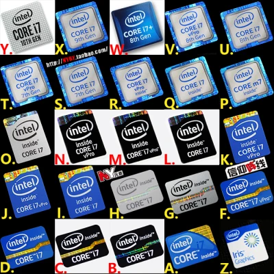 8 Generation I7 Sticker | Stickers Core 5 | Cpu Label Sticker | Core 7 ...