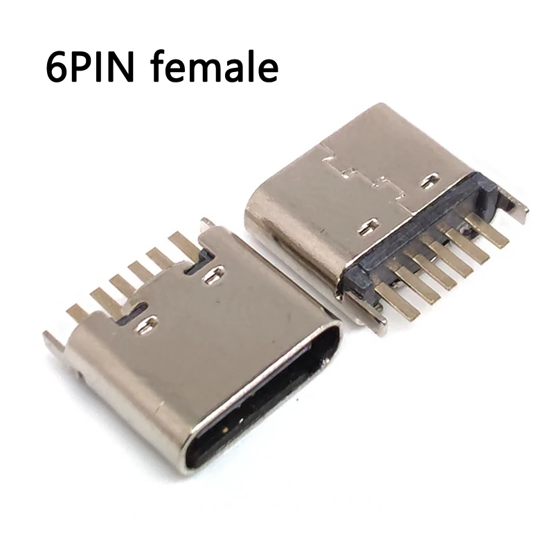 20pcs-lot-6-Pin-SMT-Socket-Connector-Micro-USB-Type-C-3-1-Female ...