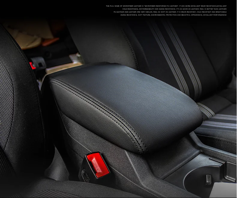 AOSRRUN PU leather Car Armrest Box Cover Car Accessories For VW Tiguan ...