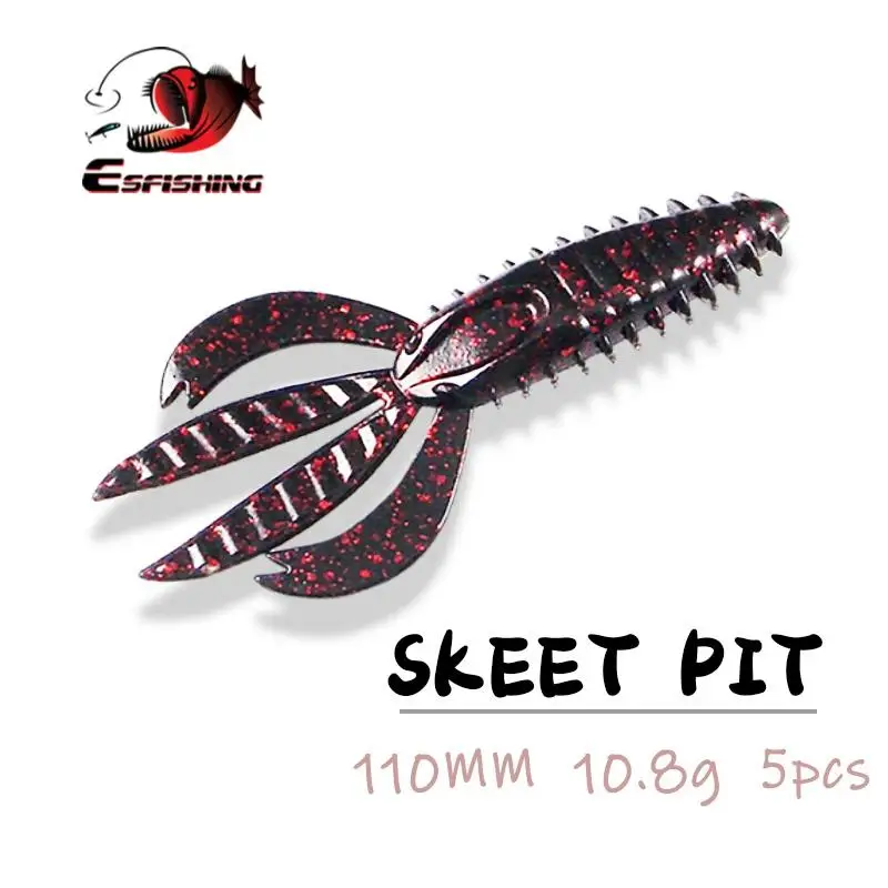 ESFISHING-Fishing-esche-morbide-Skeet-Pit-Boss-5pcs-110mm-Pesca-Isca ...