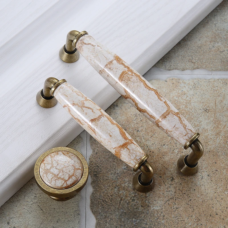 Yellow Marble Handle Garden Ceramic American Modern Cabinet Wardrobe ...