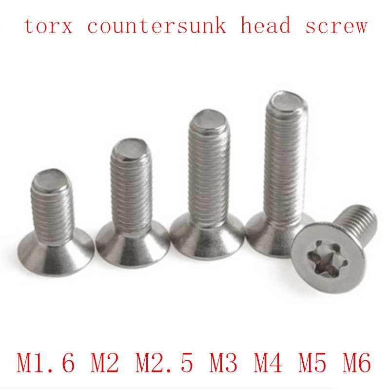 3-50pcs M1.6 M2 M2.5 M3 M4 M5 M6 M8 M10 304 A2-70 Stainless Steel Gb2673 Six-lobe Torx Flat ...