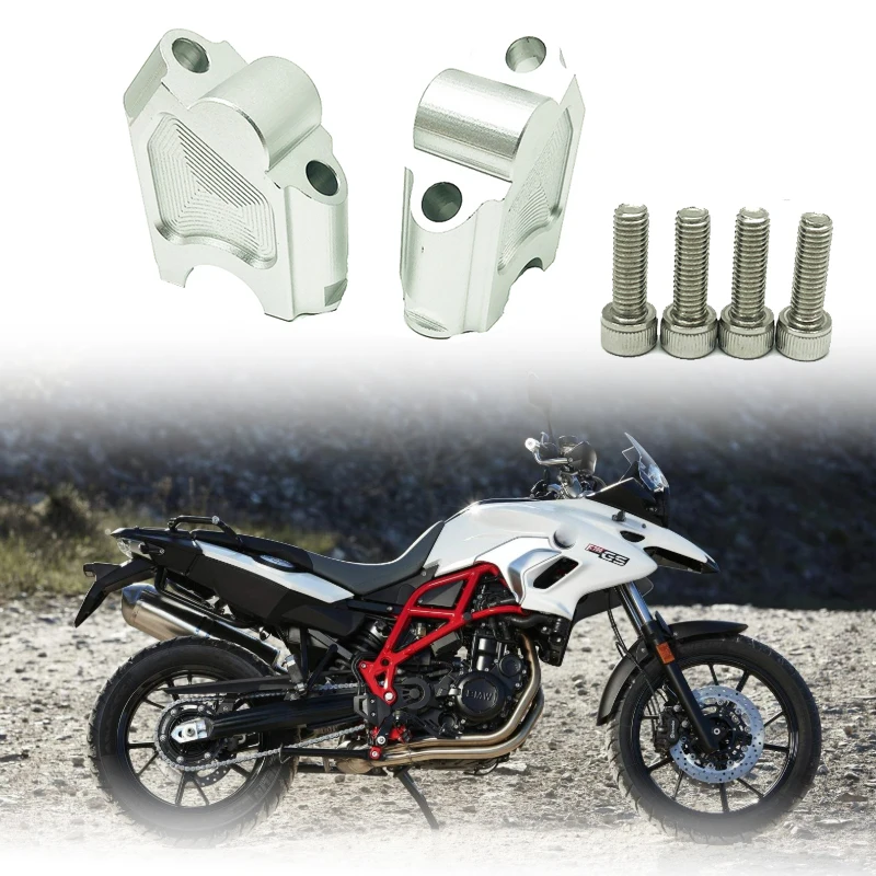 F700GS-F650GS-Handlebar-CNC-Handle-Bar-Clamp-Raised-Extend-Mount-Riser ...