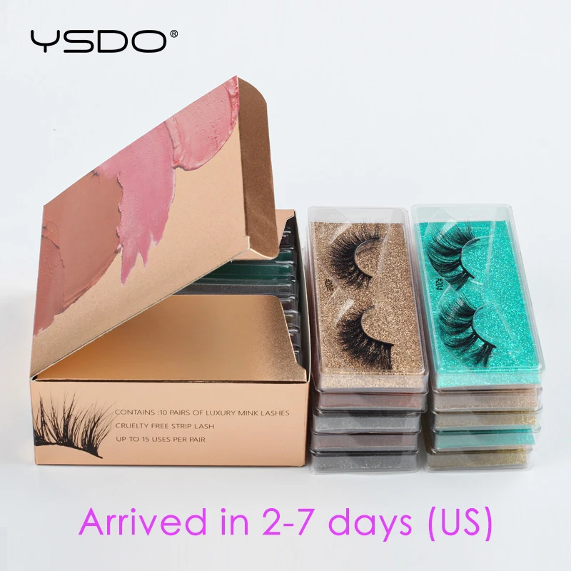 YSDO Eyelash Wholesale 5/30/50/100 Pairs 3D Mink Lashes Natural False ...