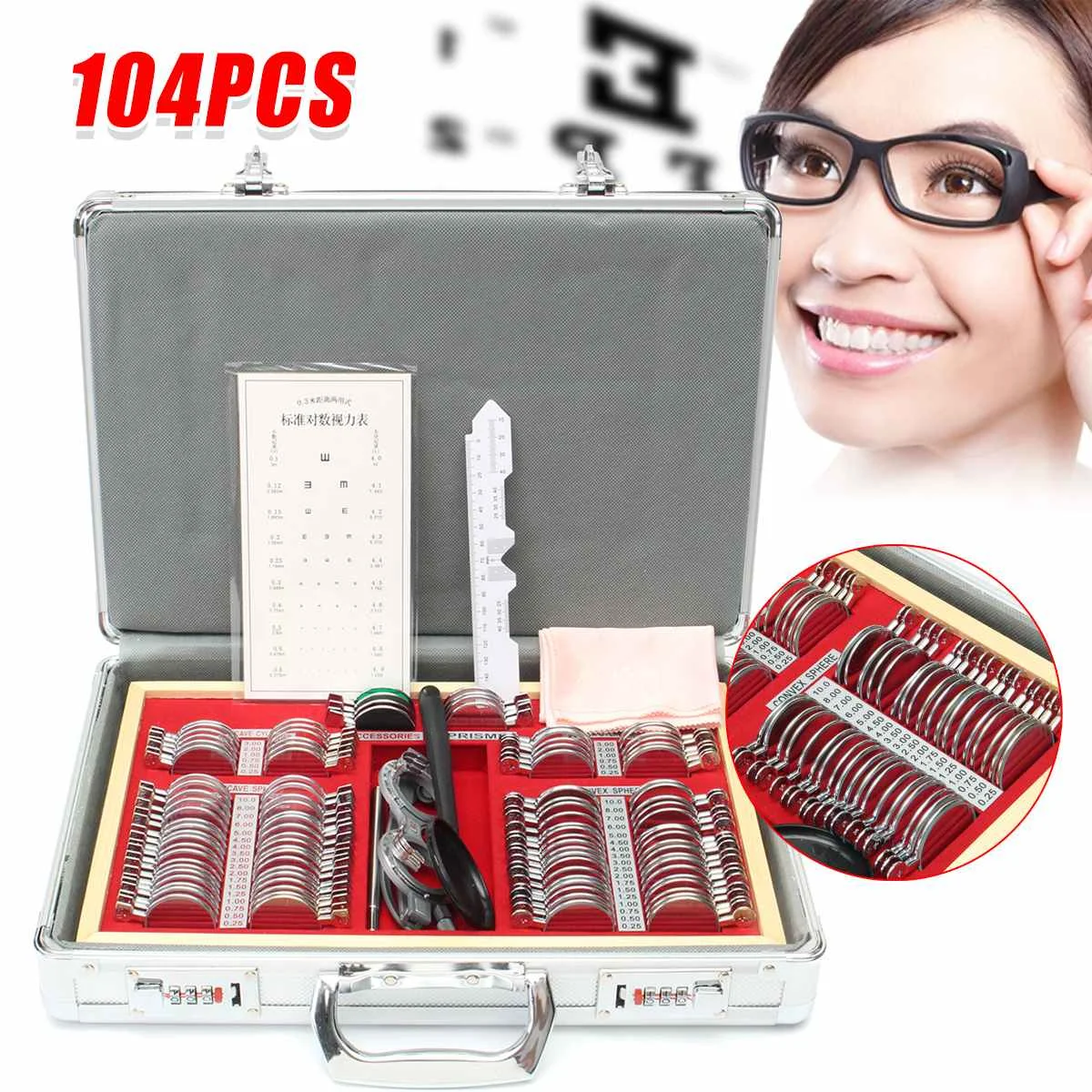104Pcs-Optical-Lens-Optometry-Rim-Kit-Set-Optometry-Test-Trial-Lens ...
