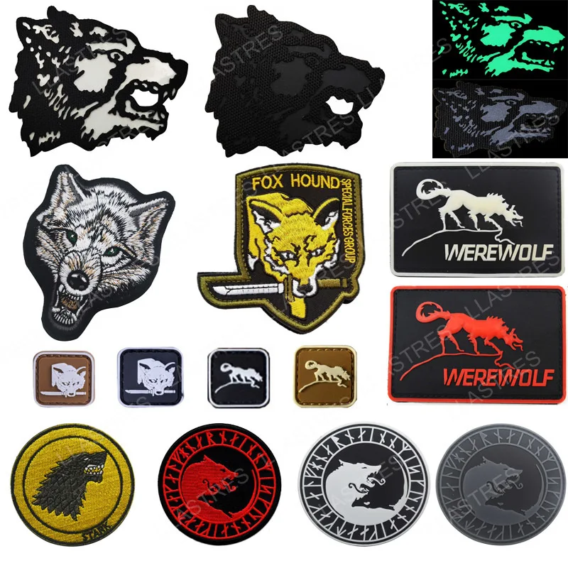 Luminous-Wolf-Reflective-Patch-Werewolf-Viking-Wolf-PVC ...