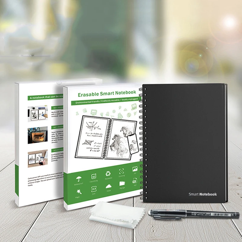 A4-A6-Size-Smart-Reusable-Erasable-Notebook-Microwave-Wave-Cloud-Erase ...