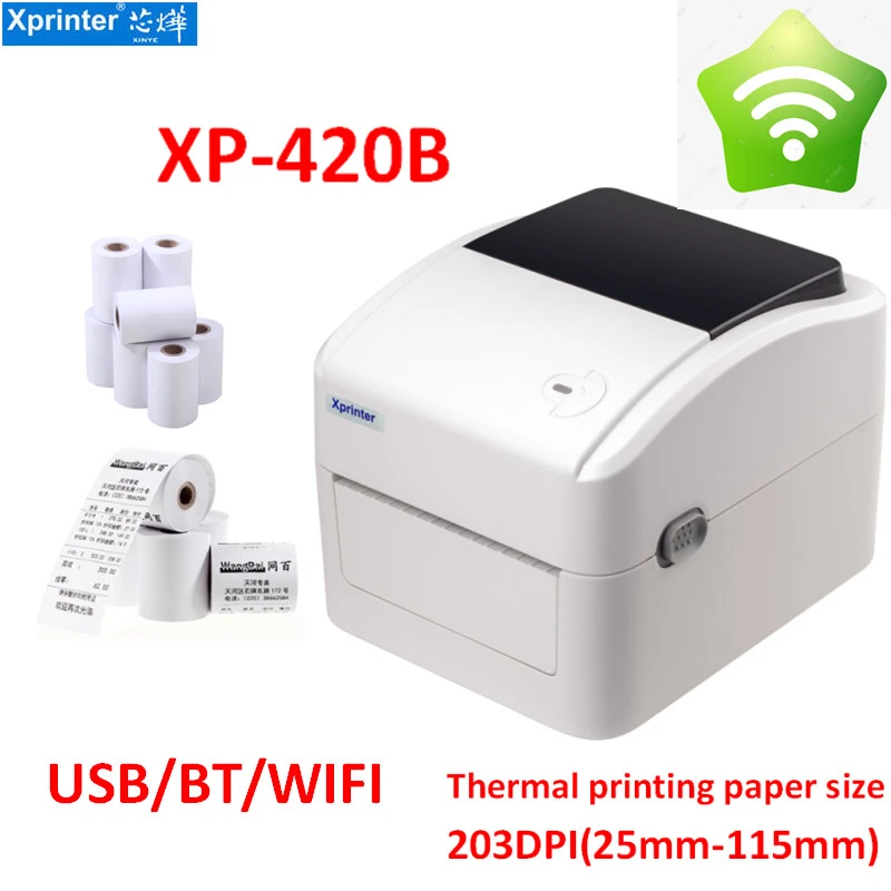 NEW Thermal transfer Printer XP-420B Xprinter Direct Thermal Label ...