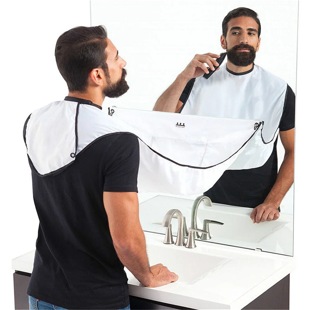 Man-Shave-Beard-Apron-Black-Hair-Shave-Apron-Trimmer-Holder-Beard ...