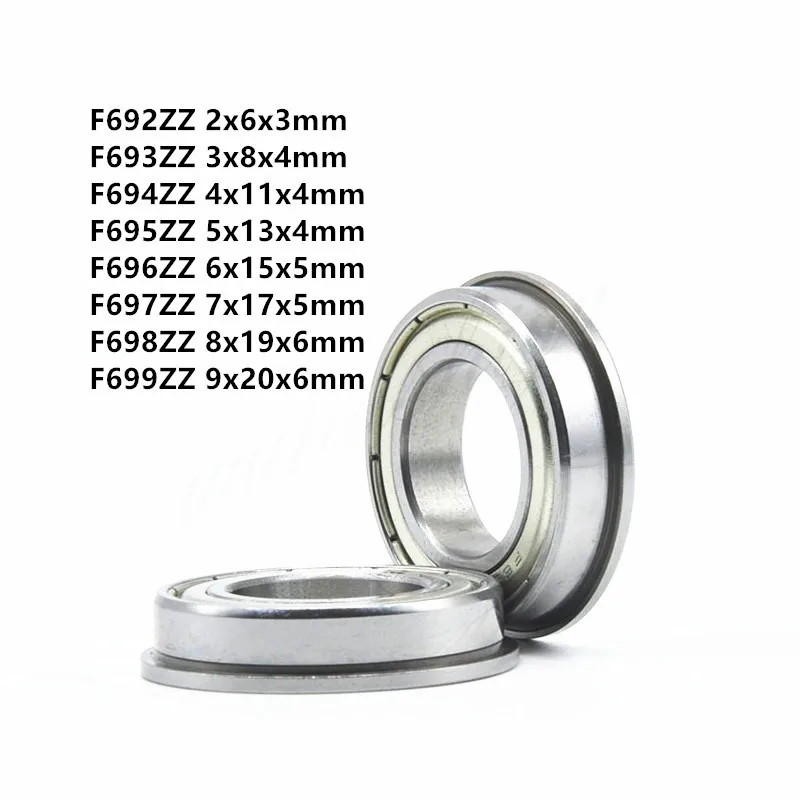 5pcs-F692ZZ-F693ZZ-F694ZZ-F695ZZ-F696ZZ-F697ZZ-F698ZZ-F699ZZ-Flange ...