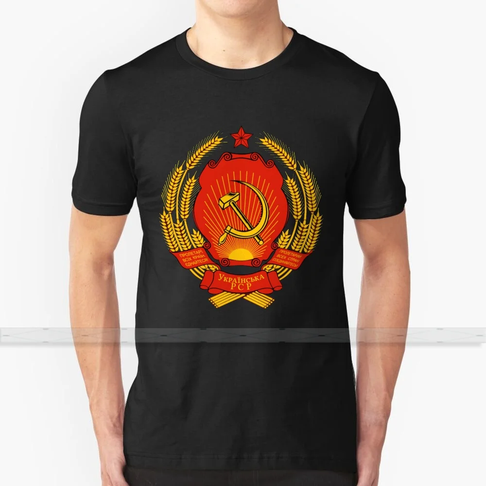 Ukrainian Ssr T Shirt Men 3D Print Summer Top Round Neck Women T Shirts ...
