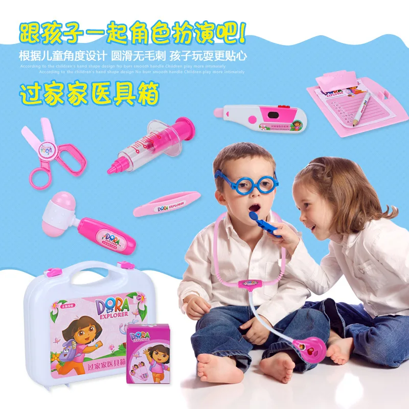 Dora Children Doctor Toy Set Medicine Box 3-6 a Year of Age Little Girl ...