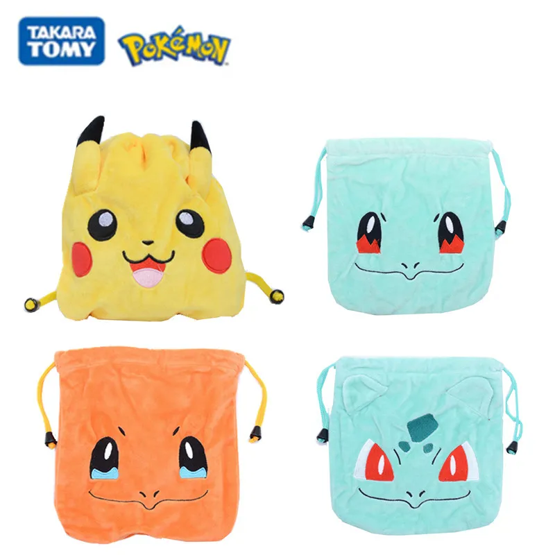 Drawstring Pocket Storage Kawaii Pokemon Plush Pack Toys For Children ...