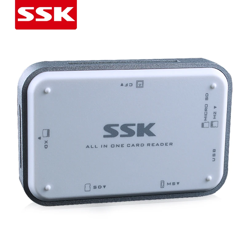 SSK all in one metal card reader USB3.0 high speed card reader SD / TF ...